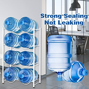 U-Goforst [4 PCS] 3 & 5 Gallon Water Jug Cap - 55mm Food Grade Silicone Reusable Bottle Cover for Standard/Screw/Crown Tops, Dispenser Replacement Lids, Non Spill & Leak Free 4 Pack