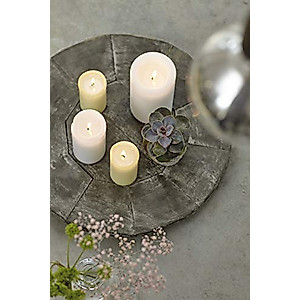 BOLSIUS Three Wick Big Pillar Candle Ivory – 6x6 Inches - Premium European Quality - 75 Hours Burn Time - Relight Unscented Large Pillar Candle - Smooth & Smokeless Flame - Wedding, & Party Candle