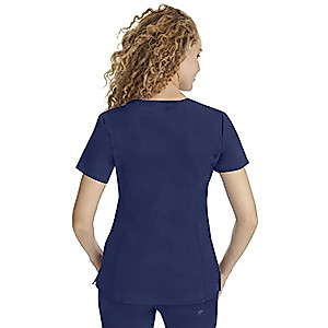 Healing Hands Scrubs Top 3 Pocket V-Neck 2278 Jasmin Womens Scrub Top Purple Label Scrubs for Women Navy M