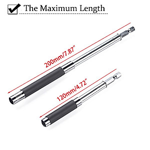 Saipe Magnetic Screw Drive Guide Drill Bit Tip Holder Screwdriver Bit Holder Drill Bit Extension Bar Drill Screw Adapter with 1/4 Inch Hex Shank, Set of 3