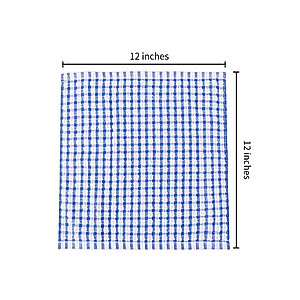 Kitchen Dishcloths 12pcs 11x12 Inches Bulk Cotton Kitchen Dish Cloths Scrubbing Wash Cloths Sets (Mix color)