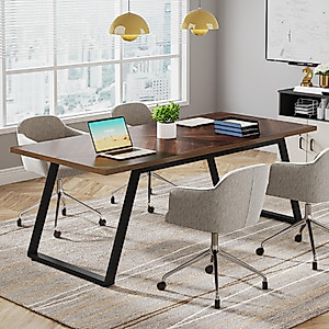 Tribesigns 63 Inch Executive Office Desk, Large Computer Desk with Thickened Frame, Modern Simple Study Writing Table Workstation Desk for Home Office, Living Room