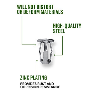 Hillman 59126 Short Jack Nuts (1/4"-20) - 15 Pieces , Zinc