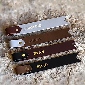 Personalized Leather Bookmark | Great Gifts for Readers! | 6" x 1" Dimensions | Two-Tone, Genuine Leather, Customized, Monogrammed | Made in USA | Free Shipping