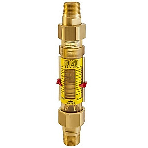 Hedland H625-007-R EZ-View Flowmeter, Polyphenylsulfone, For Use With Water, 1.0 - 7 gpm Flow Range, 3/4" NPT Male