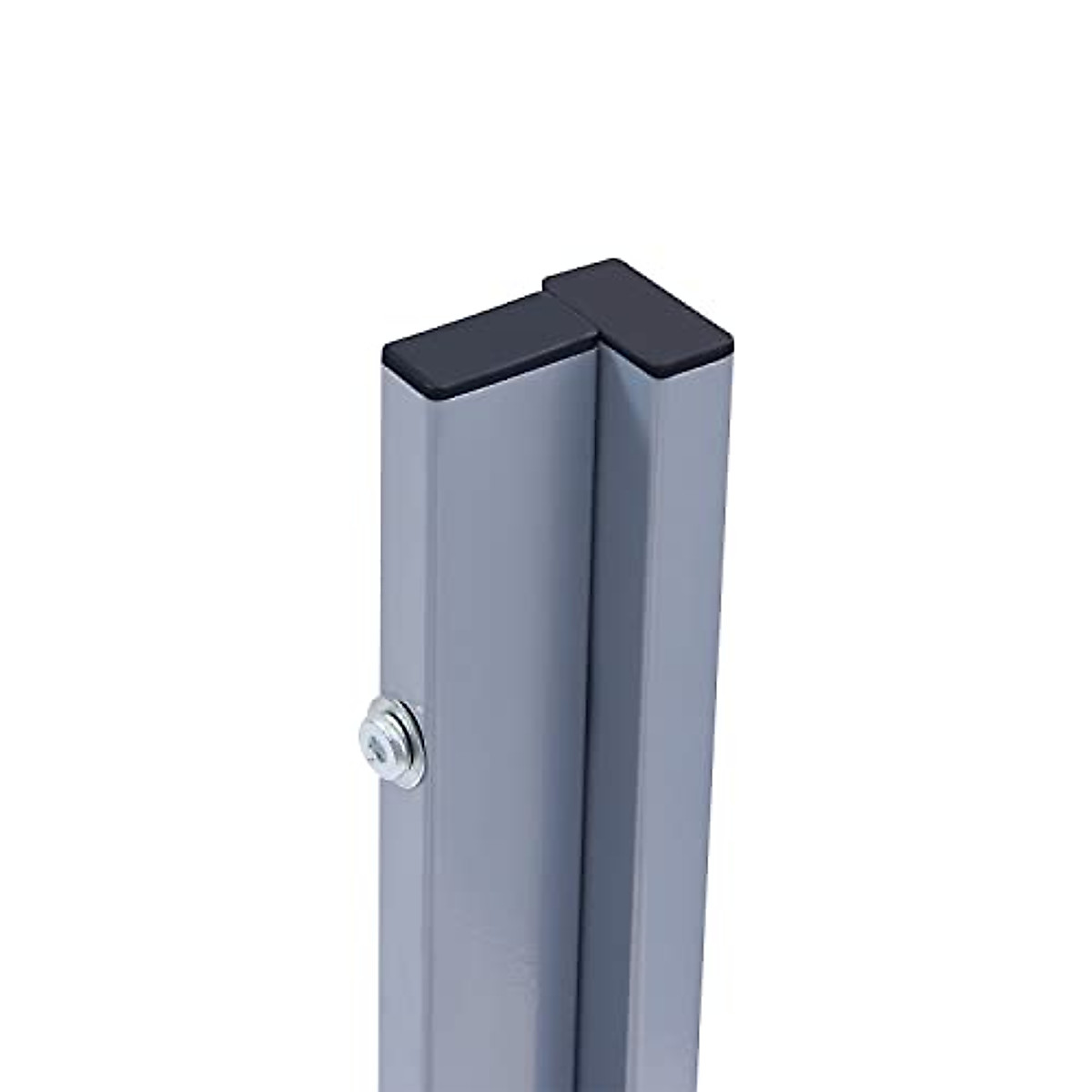 Paonne Gray Marble Dining Table Rectangular, Gray Kitchen Table with Tempered Glass Tabletop and Metal Frame, Glass Dining Table for Restaurant and Apartment (45.3" * 27.5" * 29.5")