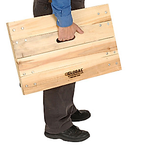 Global Industrial Hardwood Dolly - Solid Deck, 24 x 16, 1000 Lb. Capacity