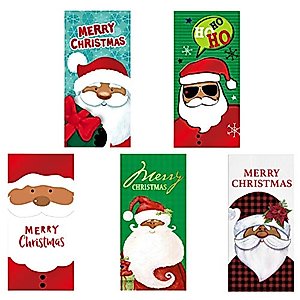 Iconikal Christmas Money Gift Card Holders With Envelopes, African American Black Santa, 30-Count