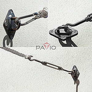 Patio Paradise Heavy Duty Shade Sail Hardware Kit for Square and Rectangle Sun Shade Sail Installation - 6 Inch…