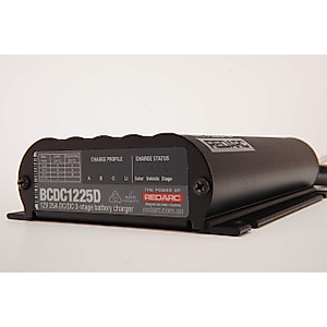 REDARC 25A in-Vehicle DC to DC Charger with MPPT — Dual Input for Solar & Alternator Charging, Green Power Priority - 12 or 24V Battery Charger Suitable with AGM, Gel, Lithium LiFePO4 Batteries