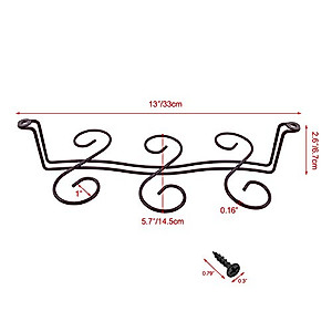 MOCOUM 2 Pack Wine Glass Rack Under Cabinet Stemware Rack, Wine Glass Hanger Rack Wire Wine Glass Holder Storage Hanger for Cabinet Kitchen Bar
