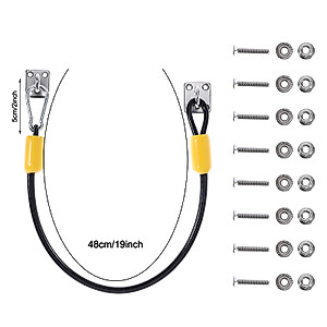 RANERVZ 4-Pack Outdoor Garbage Can Security Locks – Deter Animal Intruders with Sturdy Metal Universal Lock and Rubber-Coated Braided Wire Rope