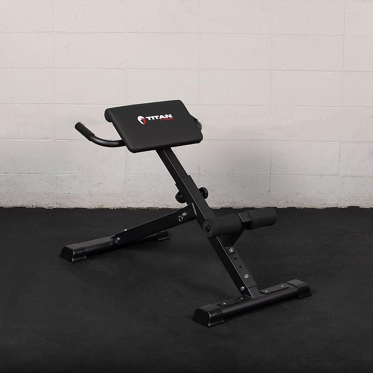 Titan Fitness Hyper Back Extension Bench - Roman Chair, Rated 250 LB, Specialty Upper Body Workout Garage Gym Bench