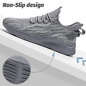 ZMBCYG Womens Running Shoes Tennis Shoes Lightweight Breathable Non Slip Walking Sneakers Grey Womens Size 8