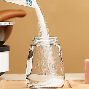 Salt And Pepper Shakers Precise Quantitative Push Type,0.5g Metering Salt Shaker,Quantitative Seasoning Tank,Measuring Salt And Pepper Shakers Glass,Kitchen Must Haves 2023 (2PCS Blue&Beige)