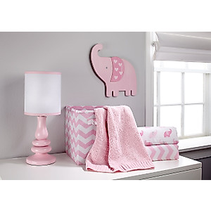 Little Love by NoJo Separates Collection Chevron Nursery Organizer, Pink/White