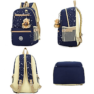 Yookeyo Girls School Bag 3Pcs for Elementary, Backpack/Shoulder Bag/Handbag