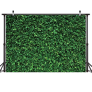 LYWYGG 7x5FT Green Leaves Photography Backdrops Nature Backdrop Birthday Background for Birthday Party Seamless Photo Booth Prop Backdrop CP-87