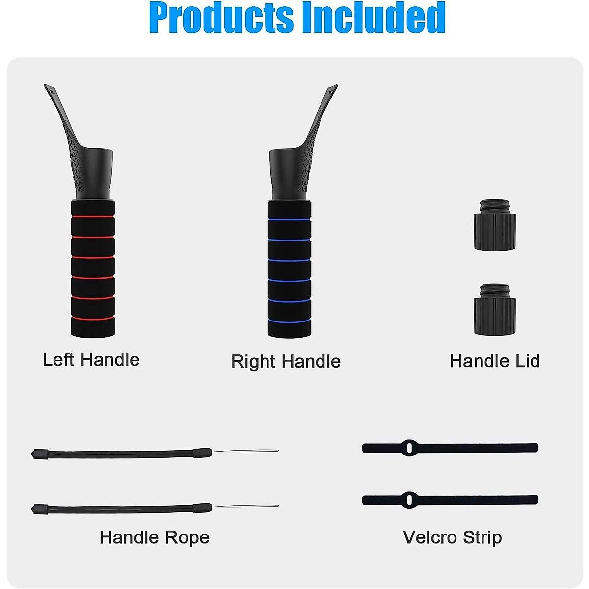 Newooh Left Handle and Right Handle Handle Ropes and Handle Lids Compatible for Oculus Quest 1/Quest 2/Rift S Touch Controller