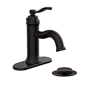 Belanger Single Handle Bathroom Sink Faucet with Drain, Oil Rubbed Bronze