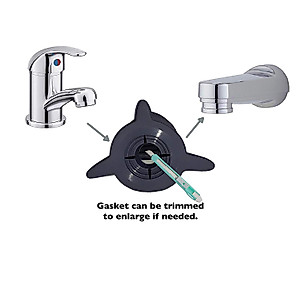 Children’s Faucet Extender Bath Spout Cover for Baby: Sink Extension Hand Washing - Kids Toddler Bathroom Bathtub Fun & Safety - Child Kitchen Accessories (Grey Shark)