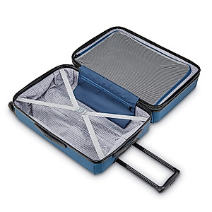 American Tourister Stratum XLT Expandable Hardside Luggage with Spinner Wheels, Blue Spruce, 3-Piece Set (20/24/28)