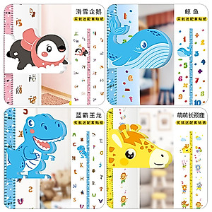 Giraffe Height Chart for Kids Removable Adjustable Kids Measuring Chart for Wall with Average Height Line Cartoon Magnetic Growth Chart for Kids for Nursery Playroom Height Wall Chart Wall Decor