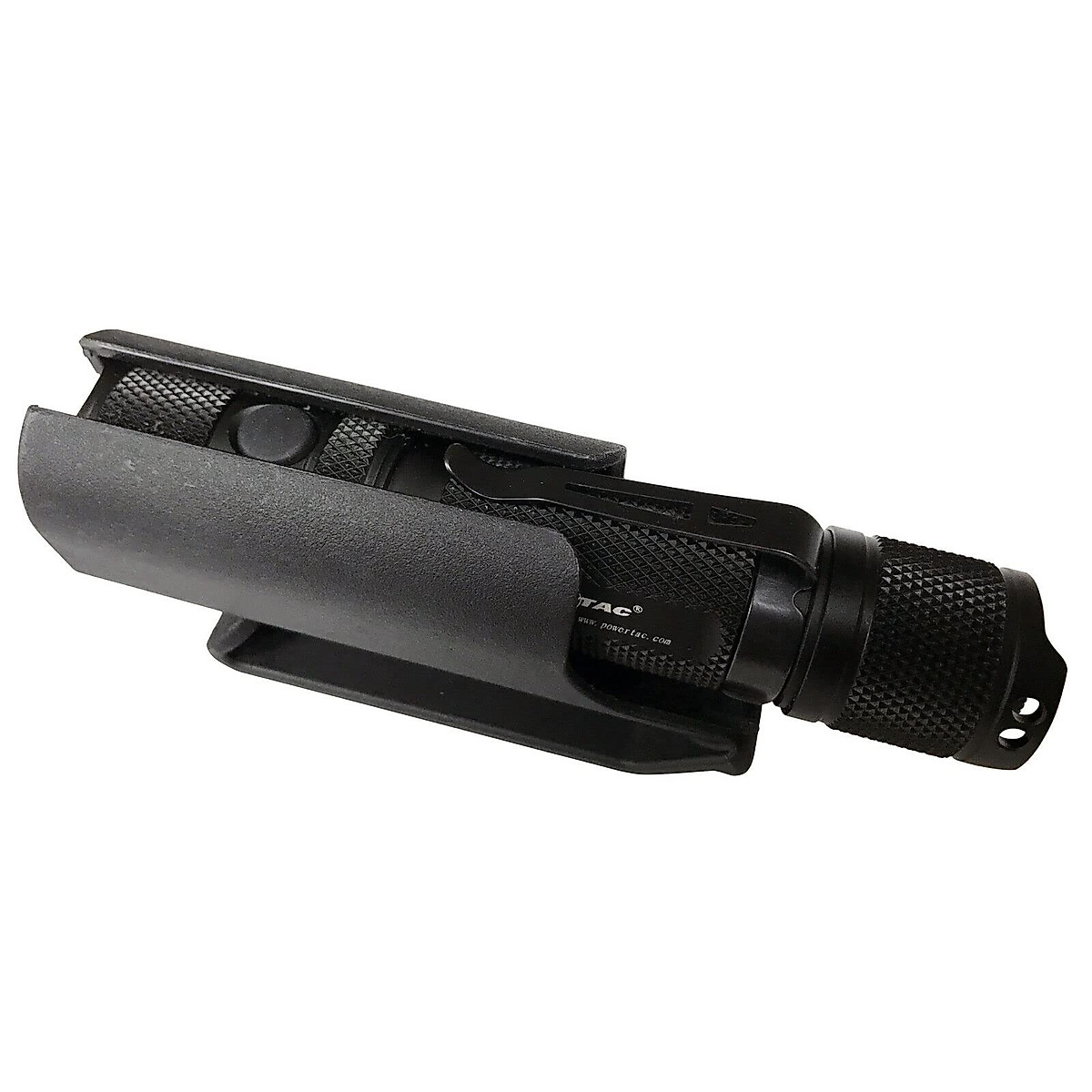 Polyamide Clip-On Kydex Flashlight Holster for Fenix PD35, Olight Baton Pro Warrior Mini, PowerTac M5 E9R, Nitecore P12, ThruNite TN12