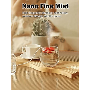 Small Flower USB Humidifier, Creative Cute Atomization Mist Maker, Simple Mini Ultrasonic Fogger, Personal Portable Waterproof Air humidifier for Home Bedroom Office Desk (Blue)