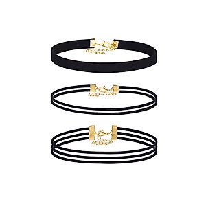 Black Velvet Necklace Classic Necklace (3 pieces)