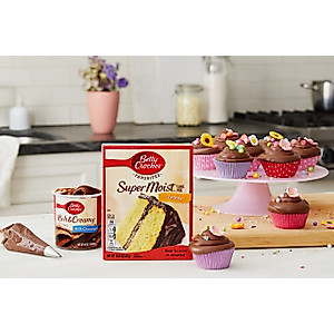 Betty Crocker Milk Chocolate Yellow Cake Mix and Cream Cheese Frosting, Variety Pack, 2 Count, Pack of 8