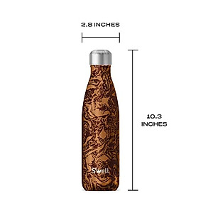 S'well Stainless Steel Water Bottle 17 Fl ounces Burgundy Swirl Triple-Layered Vacuum-Insulated Containers Keeps Drinks Cold for 36 Hours and Hot for 18 BPA-Free Perfect for On the Go