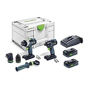 Festool 577616 Impact Driver and Drill set TID 18 HPC I-Set TPC 18/4 18V 4.0 Ah