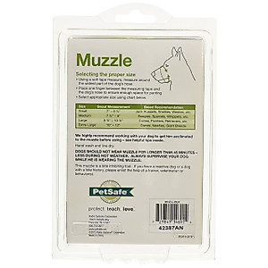 PetSafe Dog Muzzle - Large, Black - Comfortable Padding - Adjustable Sizing for Small, Medium and Large Dogs - Prevents Biting - Allows Room to Pant - Perfect for Visits to The Vet or Groomer