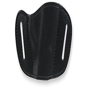 Bulldog Cases Black Molded Leather Belt Slide Holster (Large)