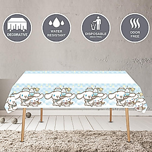 Cinnamoroll Birthday Decorations, 20 Plates, 20 Napkins and 1 Tablecover for Boys Girls Party Supplies