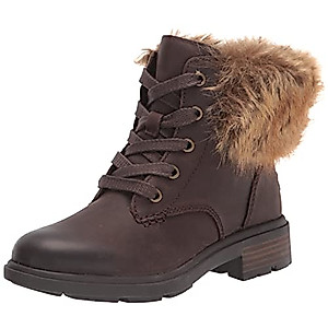 UGG Women's Harrison LACE Tipped Fashion Boot, Stout Leather, 7