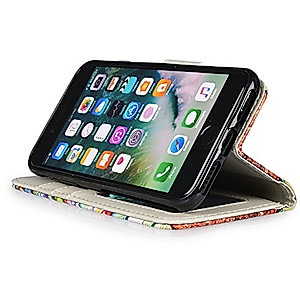 UrSpeedtekLive iPhone SE 2022 /iPhone SE 2020 /iPhone 7/iPhone 8 Premium PU Leather Funny Pattern Flip Wallet Case Cover w/Card Slots & Stand for iPhone SE 2022/2020, iPhone 7/8 4.7 Inch, Tree Green