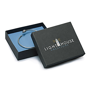 Lighthouse Creations The Traditional Sterling Silver Single Ball Threaded Bracelet from Cape Cod…FLEX Style, 7.5"