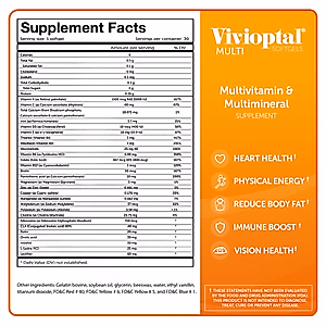 Vivioptal Multi 30 Softgels - Multivitamin & Multimineral Supplement - Lipotropic Substances & Trace Elements