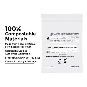 Eco Friendly Clear Bags, 85 count M size (85 pcs 10x 13 inches), Self Seal Cello Frosted Resealable Compostable Shipping Clothing bag for Packaging, Clothes Shirts Cello bags, minliving (M, 85 Pack)