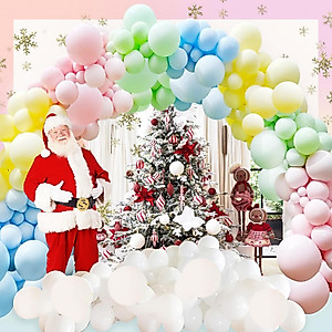Felice Arts Pastel Balloons Garland Kit Macaron Balloons Arch Kit Baby Shower Rainbow Ice Cream Party Supplies Daisy Birthday Party Decorations
