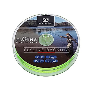 Fly Fishing Dacron Braided Backing Line Abrasion Resistant Trout Fly Line（20lb-300yds,Green）