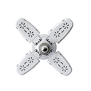 LED Garage Lights- 38W 6000LM 6500K E27/E26 LED Garage Ceiling Lights with 4 Adjustable Panels for Garages, Workshop,Indoor, Outdoor, Workshop and Warehouse, Full Area