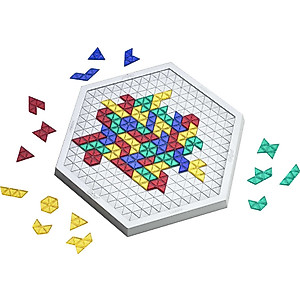 Mattel Games Blokus Trigon Strategy Board Game, Family Game for Kids & Adults with Hexagonal Board & Triangular Pieces (Amazon Exclusive)