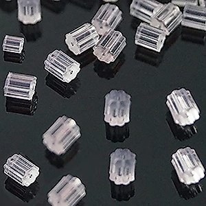 Earring Backs for Sensitive Ears, 200pcs Silicone Clear Earring Backs for Studs Earring Hooks Hypo-allergenic Earring Stoppers Jewelry Accessories