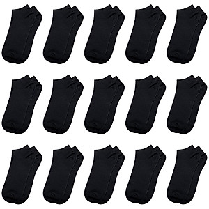 Trail maker 100 Pack Socks for Men Ankle Socks Size 10-13 Black Cotton Socks Bulk Pack for Homeless Men, Donations
