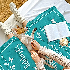 Fouca 25th Birthday Gifts for Women, Happy Birthday Gifts for 25 Year Old Women, Best 25th Gift Ideas Throw Blankets for Daughter Niece Bestie Sister Friends, 25th Birthday Decorations 60" X 50"