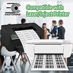 EastCrane 1" x 2-5/8" Printable Mailing Address Labels,3,000 Sticker Labels(100 Sheets),White Blank Labels for Laser/Inkjet Printer,Permanent Adhesive Name Labels,FBA Labels