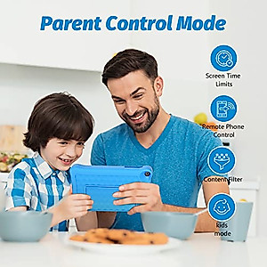 Cheerjoy Kids Tablet 8 inch Tablet for Kids 4000mAh 2GB+32GB HD 1280 * 800 Learning Kids Tablets with WiFi, Bluetooth, Dual Camera, Parental Control (Blue)